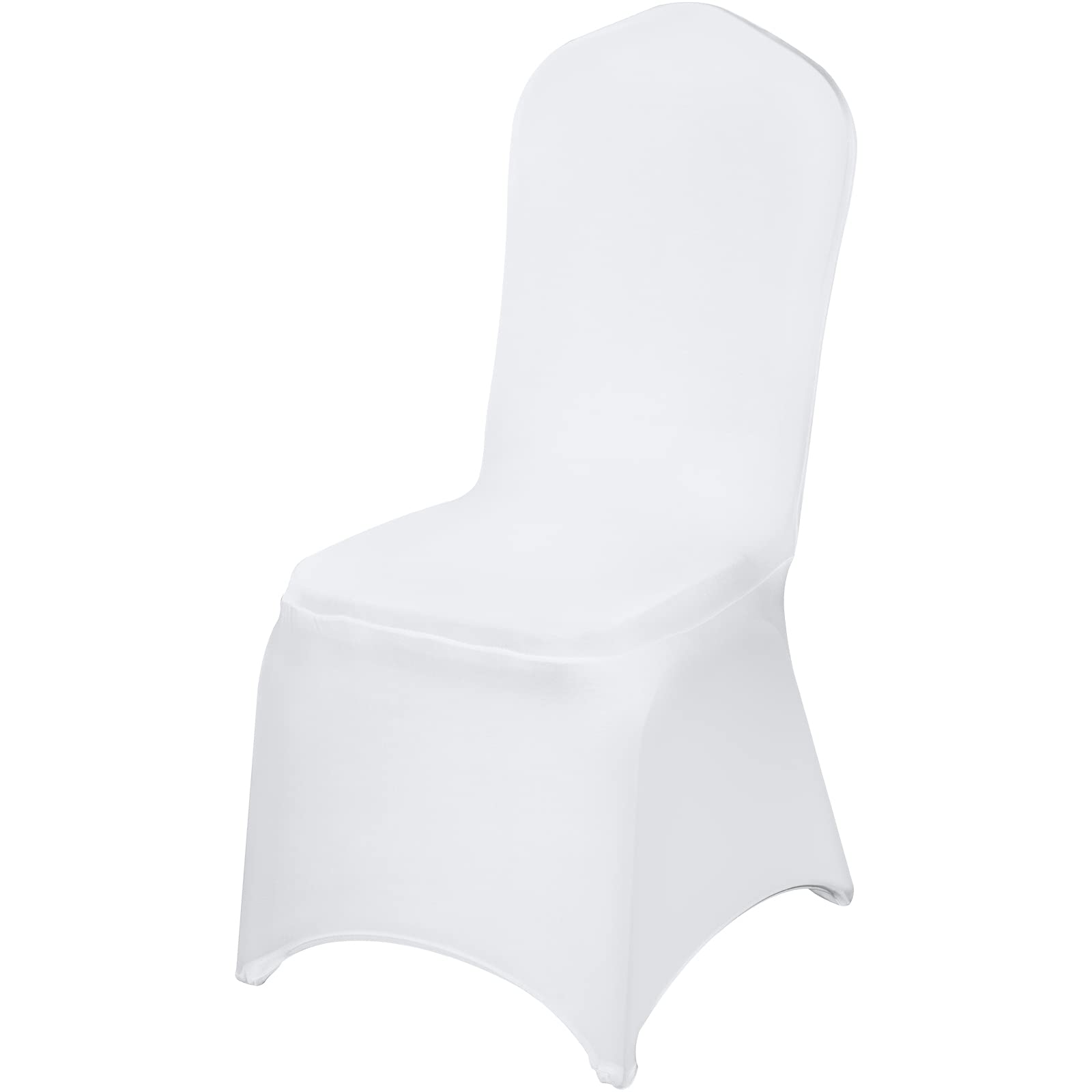 VEVOR 150 Pcs White Chair Covers Polyester Spandex Chair Cover Stretch Slipcovers for Wedding Party Dining Banquet Flat-Front Chair Cover