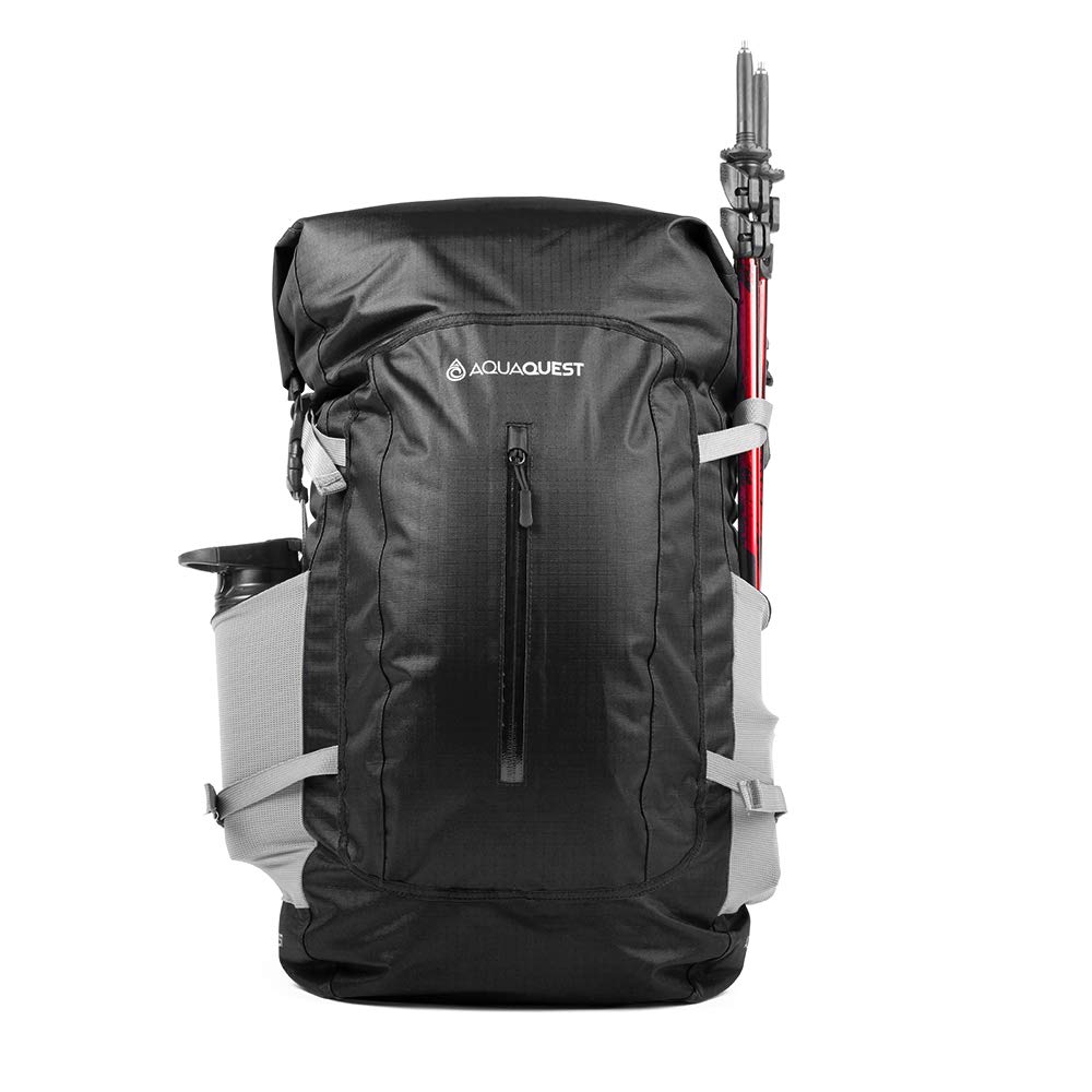 AquaQuest Riparia Waterproof Backpack - Extra Large 45L Roll Top DryBag - Black