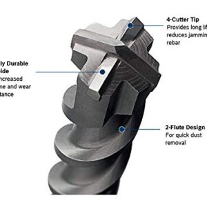 Hawera M45018 1-1/8" X 13" SDS-max Carbide Rotary Hammer Drill Bit for Concrete