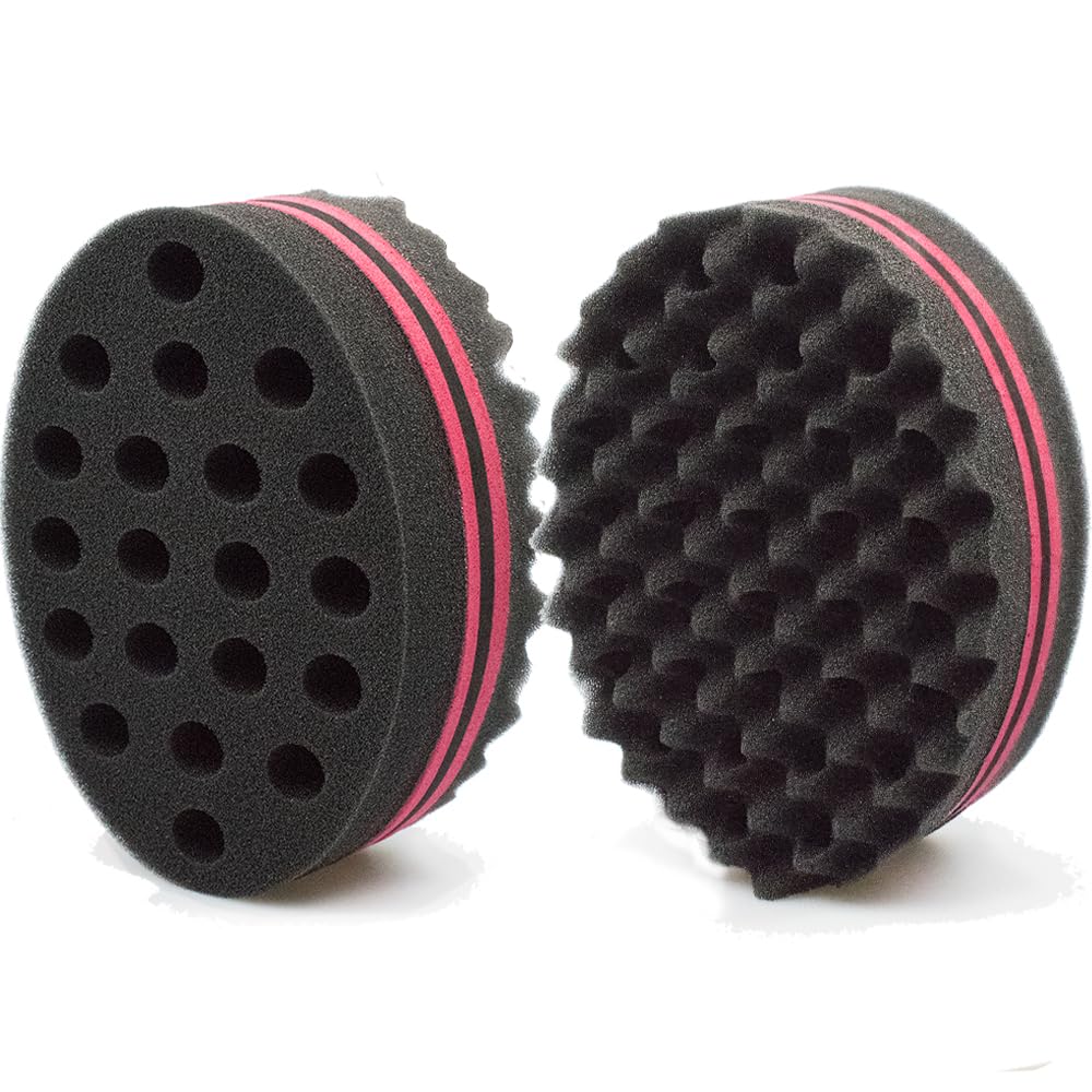 Hair Magic Twist Sponge Two Sides Dread Afro Coil Barber Sponge for Curl Curling Sponge Brush Men and Women Foam Wave Sponge Big and Small Holes for Boy Girl Long Short Hair 1 Pcs (B07V9J6QDR)