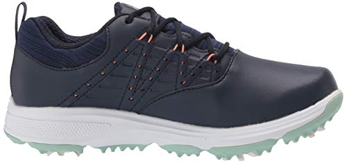 Skechers womens Pro 2 Spiked Waterproof Golf Shoe, Navy/Turquoise, 10 US