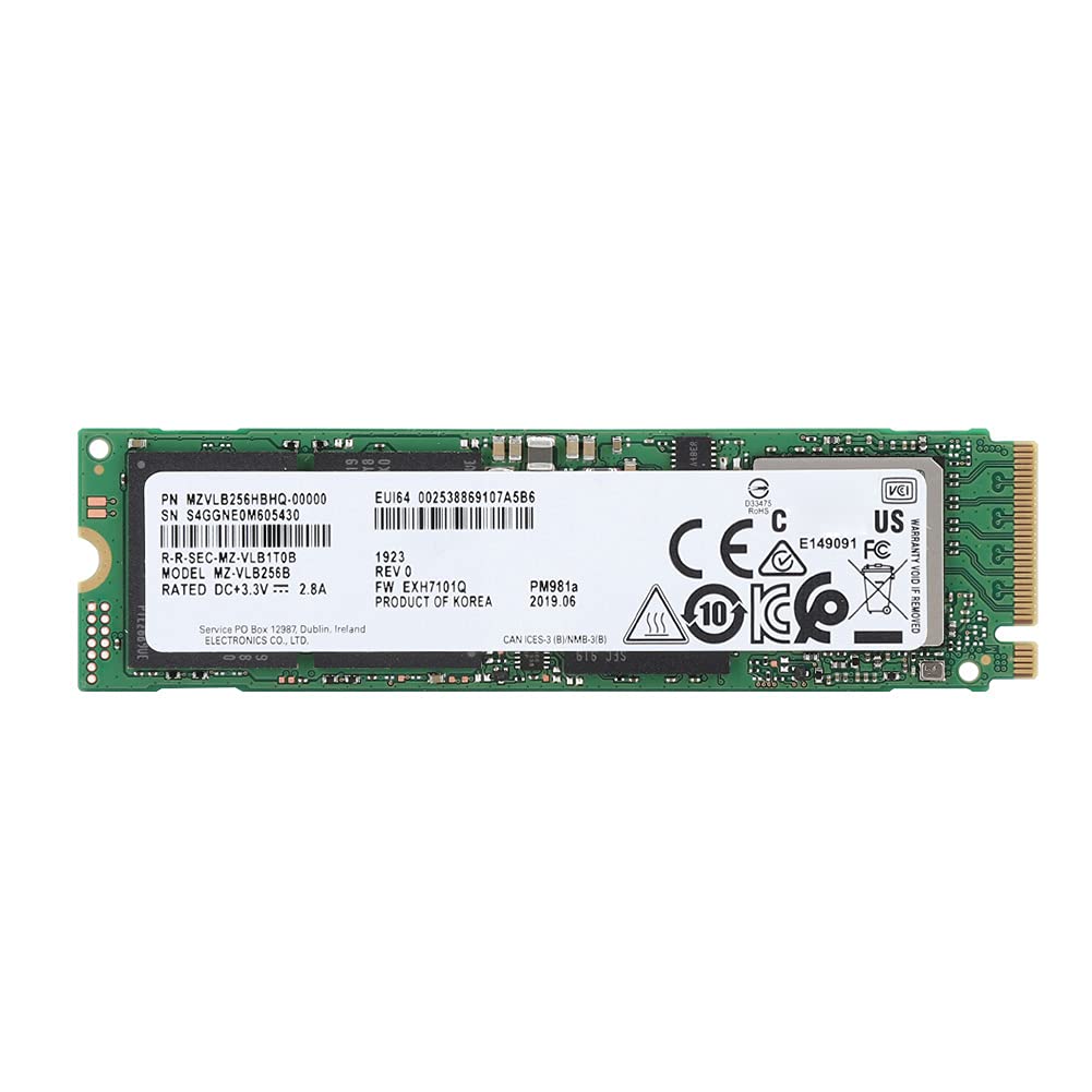 PM981a Nvme m.2 2280 Interface Internal Solid State Drive PCI E Solid State High Speed 3500MB/S Reading 2300MB/S Writing Suitable for High End Motherb (256GB)