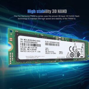 PM981a Nvme m.2 2280 Interface Internal Solid State Drive PCI E Solid State High Speed 3500MB/S Reading 2300MB/S Writing Suitable for High End Motherb (256GB)