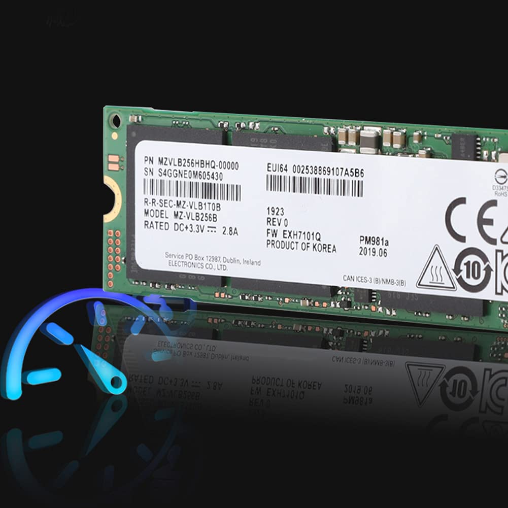 PM981a Nvme m.2 2280 Interface Internal Solid State Drive PCI E Solid State High Speed 3500MB/S Reading 2300MB/S Writing Suitable for High End Motherb (256GB)