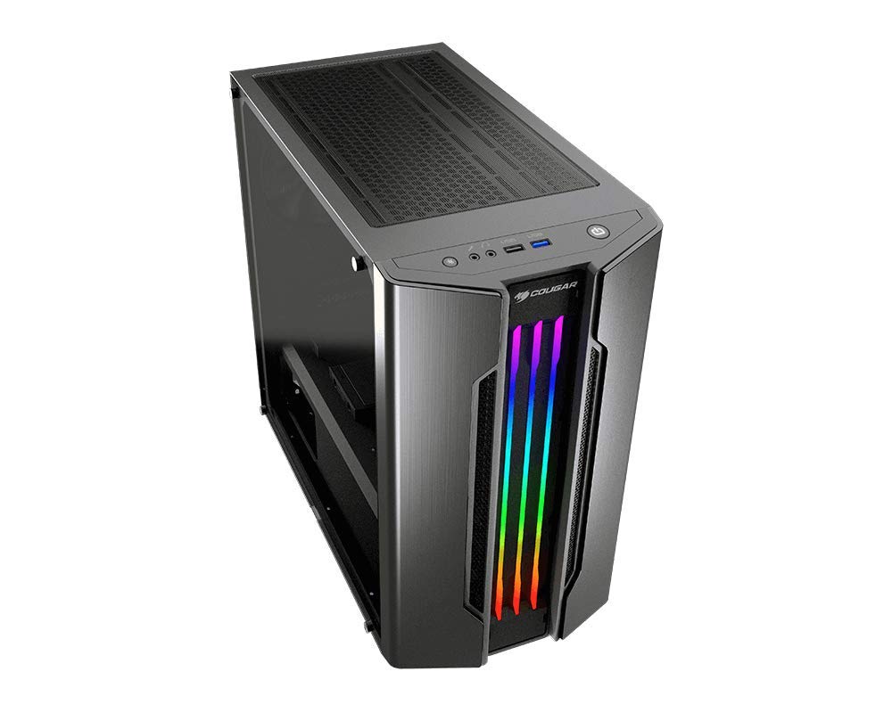 Cougar Gemini M Mini Tower Gaming Case with Addressable RGB and Dynamic Lighting Effects (Iron-Gray)