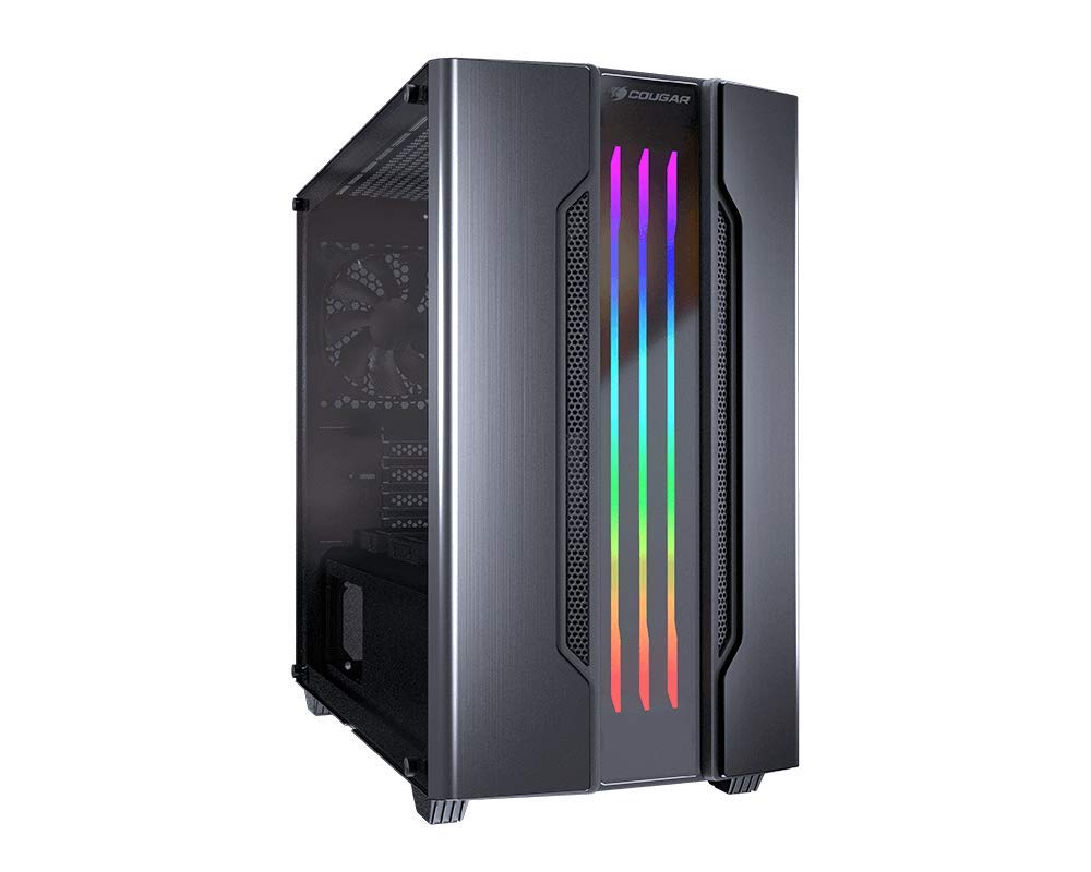 Cougar Gemini M Mini Tower Gaming Case with Addressable RGB and Dynamic Lighting Effects (Iron-Gray)