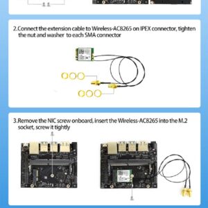 Wireless-AC8265 Dual Mode AC8265 Wireless NIC Module for Jetson Nano Developer Kit B01/A02, Support 2.4GHz/5GHz 300Mbps/867Mbps Dual Band WiFi and Bluetooth 4.2