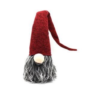 cvhomedeco. handmade swedish gnome plush figurines swedish tomte for home décor, winter ornaments, christmas and holiday party decorations, 26 inches, red hat