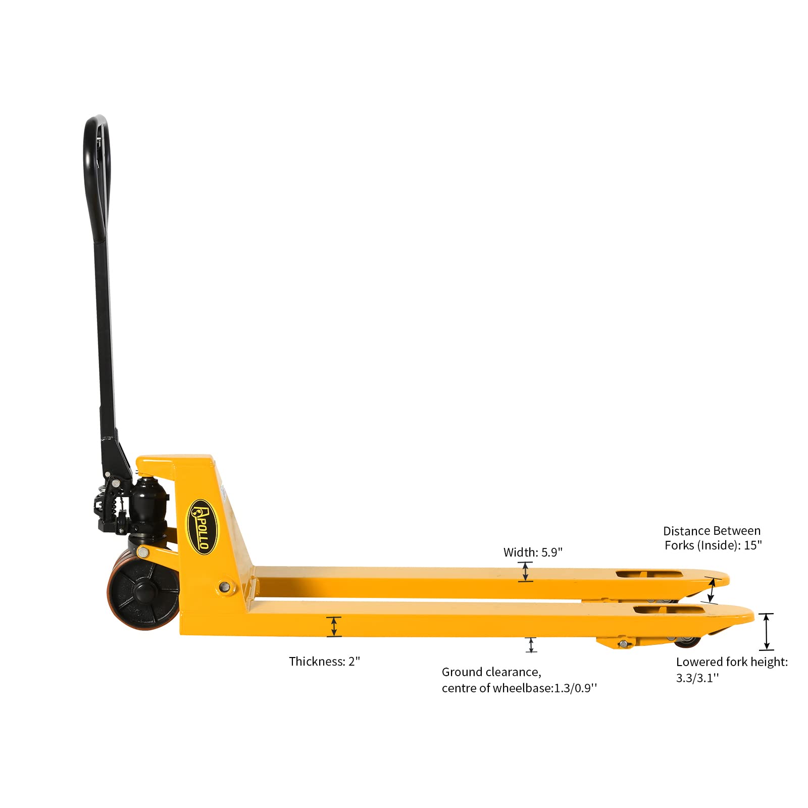 APOLLOLIFT Hand Pallet Jack Truck 5500lbs Capacity, Manual Pallet Truck 27" W x 48" L Forks