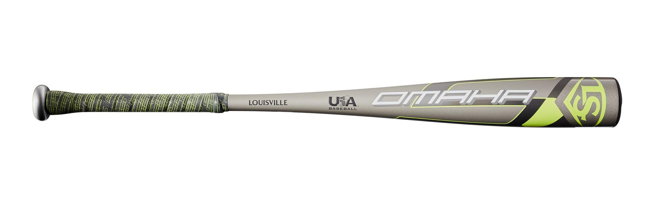 Louisville Slugger unisex-adult 2020 Omaha (-10) 2 5/8" USA Baseball Bat, 28"/18 oz, Silver