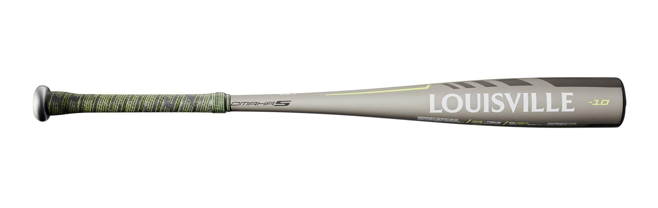 Louisville Slugger unisex-adult 2020 Omaha (-10) 2 5/8" USA Baseball Bat, 28"/18 oz, Silver