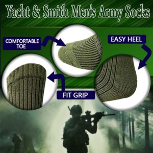 Yacht & Smith Men's Army Socks, Military Grade Socks Size 10-13