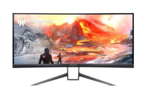 acer predator x35 bmiphzx 1800r curved 35" ultrawide qhd gaming monitor with nvidia g-sync ultimate, quantum dot, 200hz, vesa certified displayhdr 1000, (display port & hdmi port),black