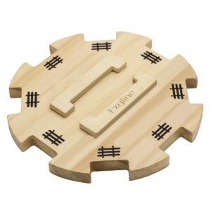 exqline wooden hub for mexican train dominoes with felted bottom mexican train centerpiece made of superior pine