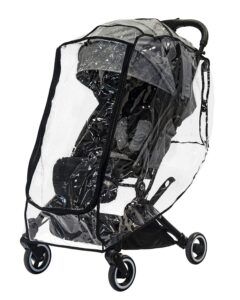 guzzie+guss universal stroller rain cover (weather shield) – clear, well-ventilated, waterproof with unique zipped front opening – fits most full-sized and jogger strollers