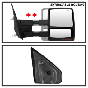 ACANII - Telescoping Power+Heat+LED Signal+Puddle Towing Side Mirror For Driver + Passenger 2004-2014 Ford F150 04-14