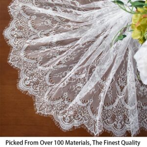 ShinyBeauty Lace-Tablecloth-Rectangular 60x120-Inch White Rectangle Overlay Tea Tablecloth Lace Tablecloths Long Rectangular Tablecloth Lace Tablecloth 60 Table Floral Embroidery Lace Table Cloths