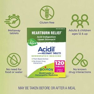 Boiron Acidil for Relief of Acid Reflux, Heartburn, Indigestion, and Upset Stomach (2 Pack of 60)