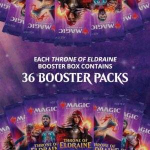 Magic: The Gathering Throne of Eldraine Booster Box | 36 Booster Pack (540 Cards) | Factory Sealed