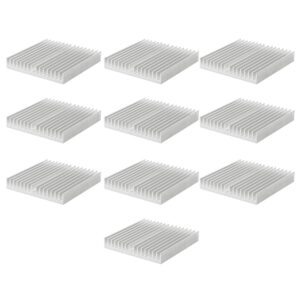 unxuey 60mm x 60mm x 10mm aluminum module heatsinks aluminum profile heat sink cooler cooling fin for power amplifier transistor (pack of 10)