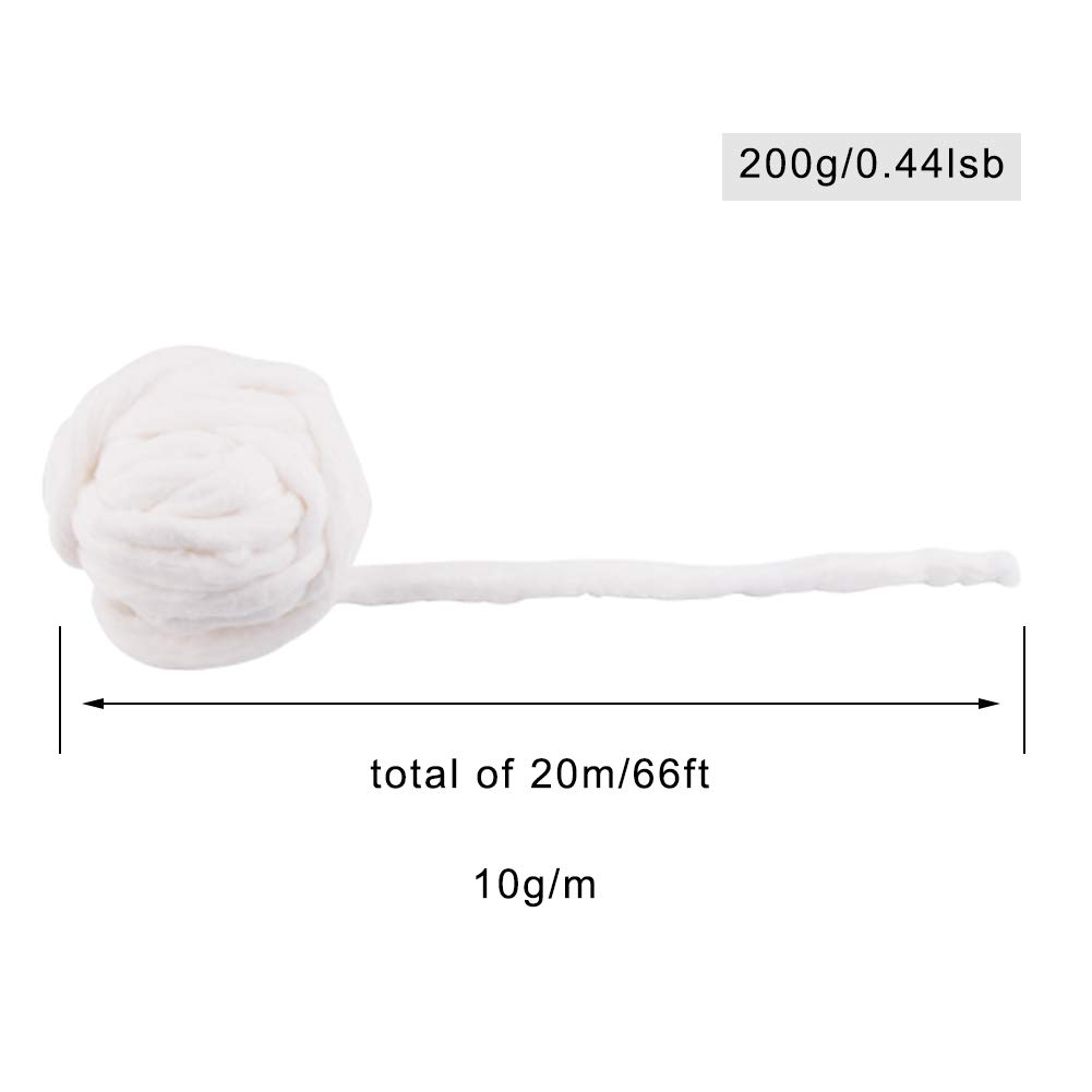 WXJ13 200g 100% Cotton Beauty Coil, 65 Feet / 20 M, for Manicures and Salon