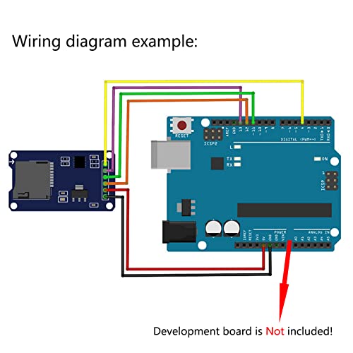 Wishiot 5pcs SD Card Module Mini TF Card Reader Sensor with SPI Interface Onboard Level Conversion +1pc 40P Male to Female Dupont Cable for Arduino Mega2560 Nano ESP8266 ESP32 Wemos D1 Mini