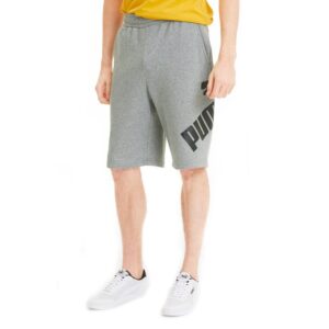 puma 10 big logo shorts medium grey heather md 10