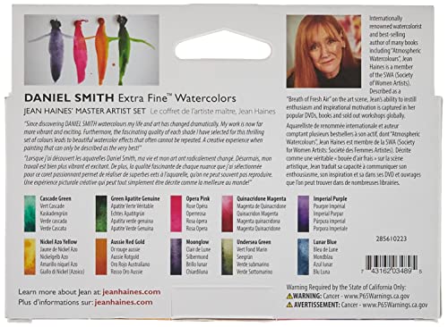 DANIEL SMITH Watercolor, 5ml tubes, Jean Haines Master Artist Set 10 Watercolor Tubes (total 10 pieces) 285610223, 0.17 Fl Oz (Pack of 10)