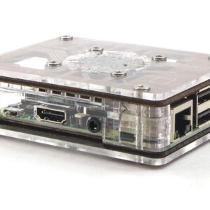 C4Labs Zebra Virtue Fan Case for Raspberry Pi 4B, 3, 2 and B+ (Wood Ice)