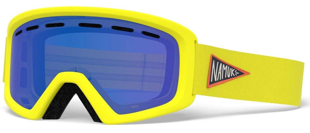 Giro Rev Youth Snow Goggles - Namuk Yellow Strap with Grey Cobalt Lens (2020)