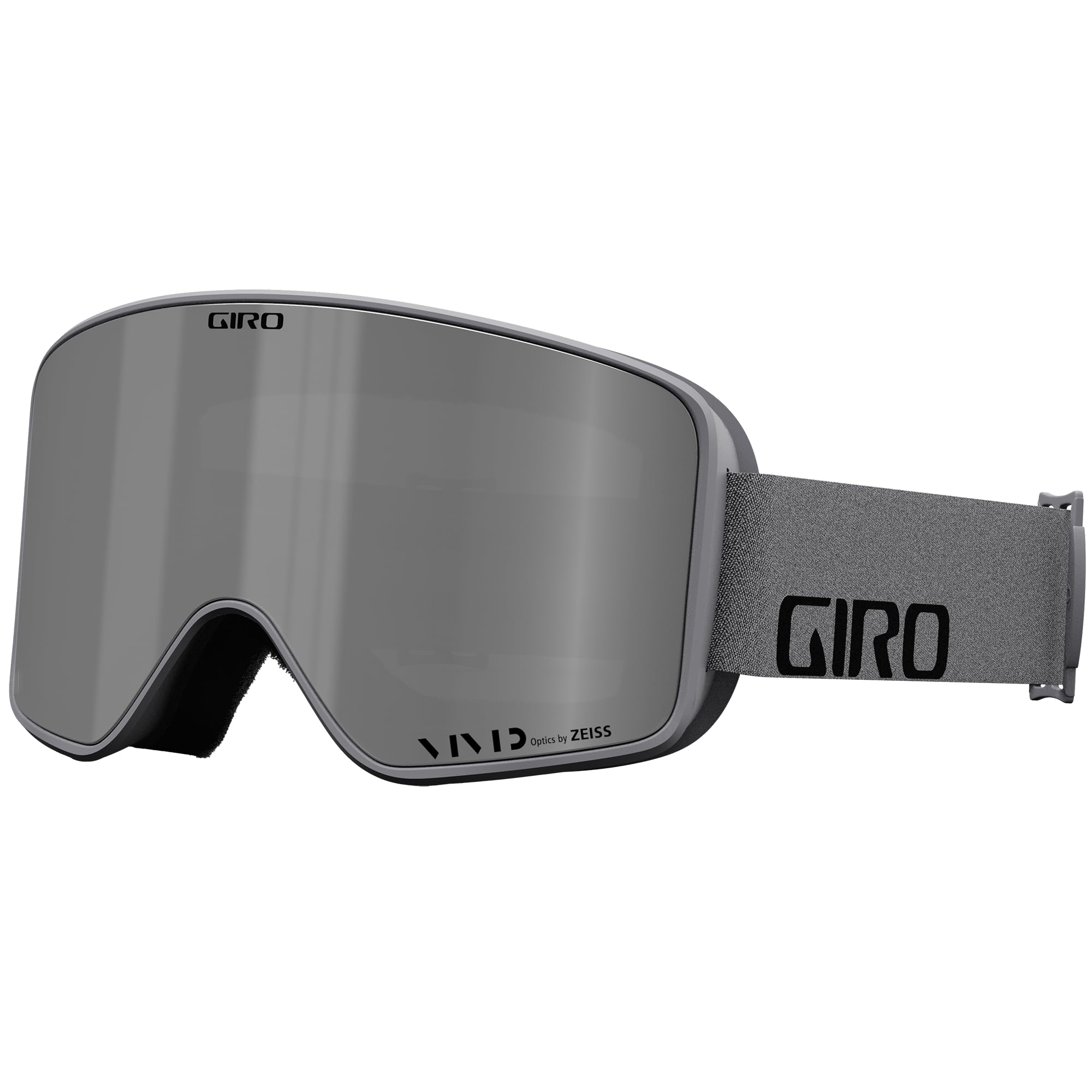 Giro Method Ski Goggles - Snowboard Goggles for Men, Women & Youth - Grey Wordmark Strap with VIVID Onyx/VIVID Infrared Lenses