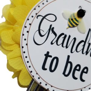 Grandma to Be Pin Bee Baby Shower Badge Corsage Yellow Flower & Black Ribbon pin for Nona to wear Sprinkle Bumble