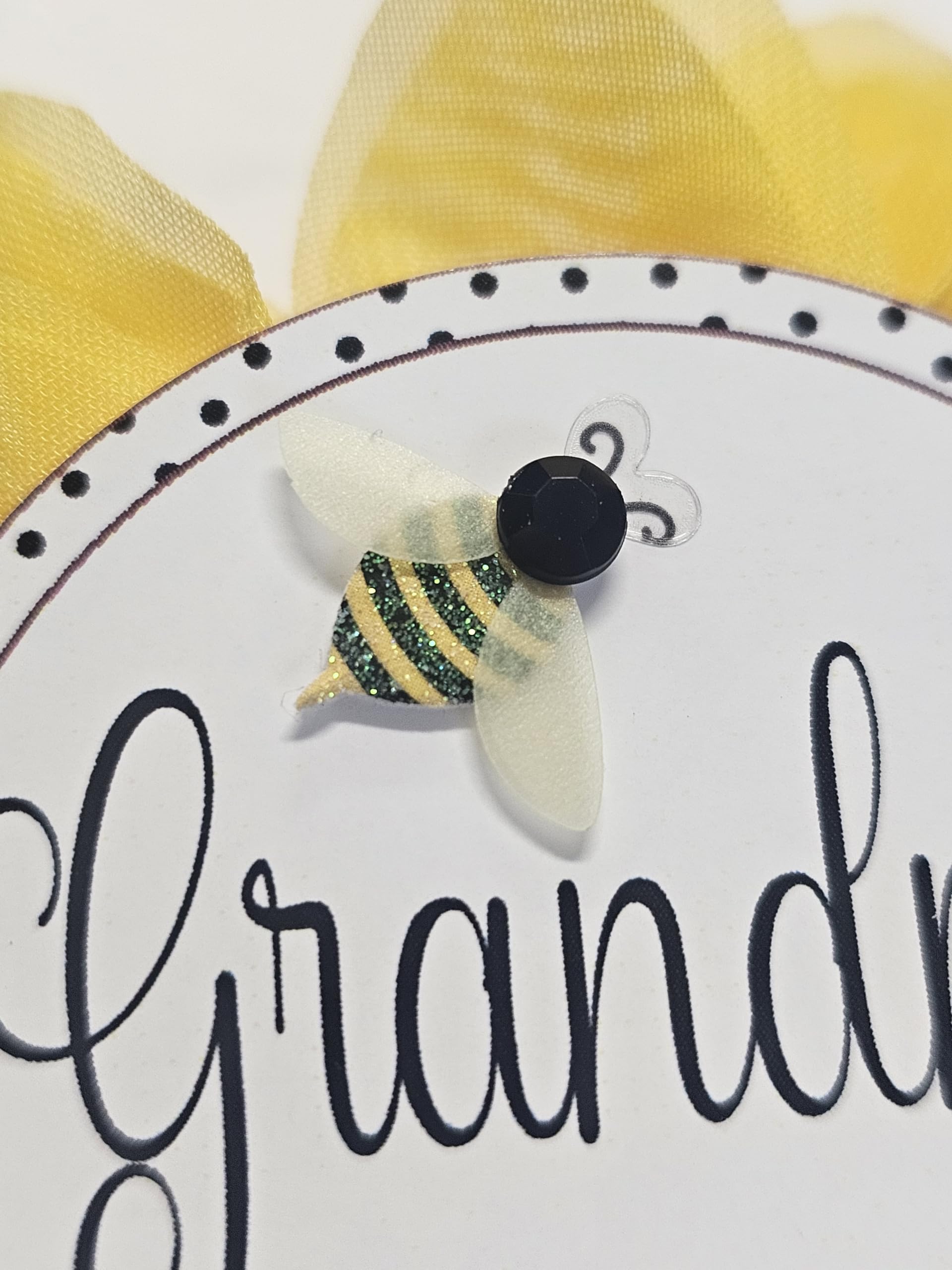 Grandma to Be Pin Bee Baby Shower Badge Corsage Yellow Flower & Black Ribbon pin for Nona to wear Sprinkle Bumble