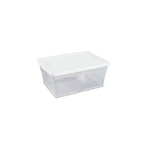 storage box, see-through, 16-qt.