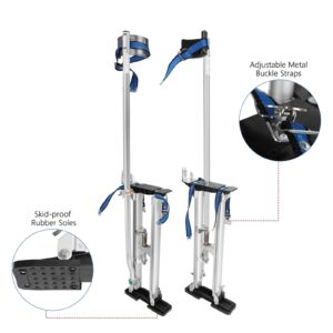 SUPERFASTRACING 24-40 inch Drywall Stilts Aluminum Tool Silver Stilt for Painting Painter Taping Silver