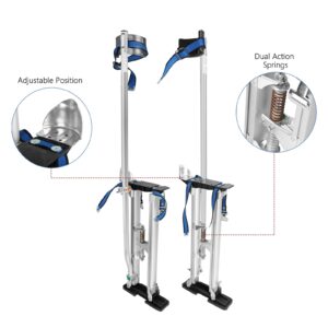 SUPERFASTRACING 24-40 inch Drywall Stilts Aluminum Tool Silver Stilt for Painting Painter Taping Silver