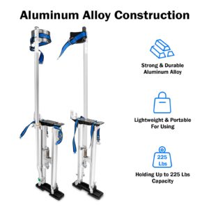 SUPERFASTRACING 24-40 inch Drywall Stilts Aluminum Tool Silver Stilt for Painting Painter Taping Silver