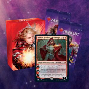 Magic: The Gathering Throne of Eldraine Rowan, Fearless Sparkmage Planeswalker Deck | Ready-to-Play | 60- Card Starter Deck