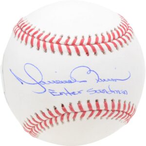 mariano rivera new york yankees autographed baseball with "enter sandman" inscription - autographed baseballs