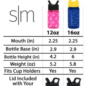 Simple Modern Kids Water Bottle Plastic BPA-Free Tritan Cup with Leak Proof Straw Lid | Reusable and Durable for Toddlers, Boys | Summit Collection | 12oz, Under Construction