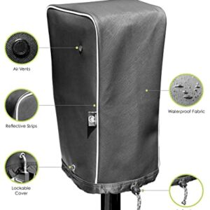 Trailersphere Easy Cover Universal Electric Tongue Jack Protective Cover for Trailer, RV, Camper, Sun and Waterproof