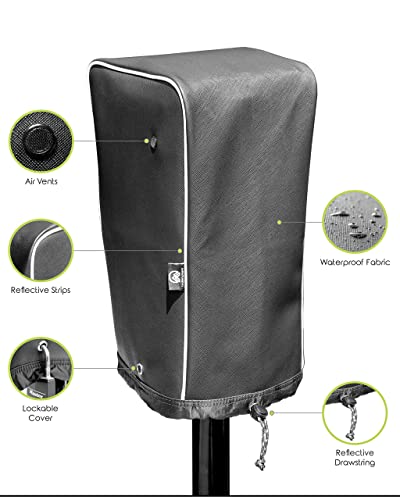 Trailersphere Easy Cover Universal Electric Tongue Jack Protective Cover for Trailer, RV, Camper, Sun and Waterproof