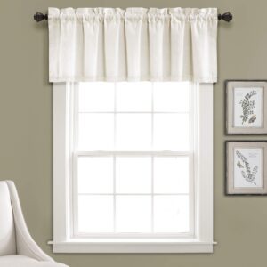 lush decor valance, light linen lace window curtain dark, 18" x 52" + 2" header