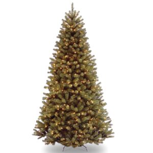 national tree company pre-lit artificial full christmas tree, green, north valley spruce, white lights, includes stand, 6 feet