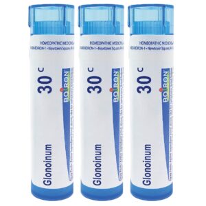 boiron glonoinum 30c homeopathic medicine for sudden hot flash and headache - pack of 3 (240 pellets)