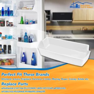 2 Pack 2187172 Refrigerator Door Shelf Bin for Whirlpool for Frigidaire Whirlpool Kenmore Amana Refrigerator PS328468 AP3853103