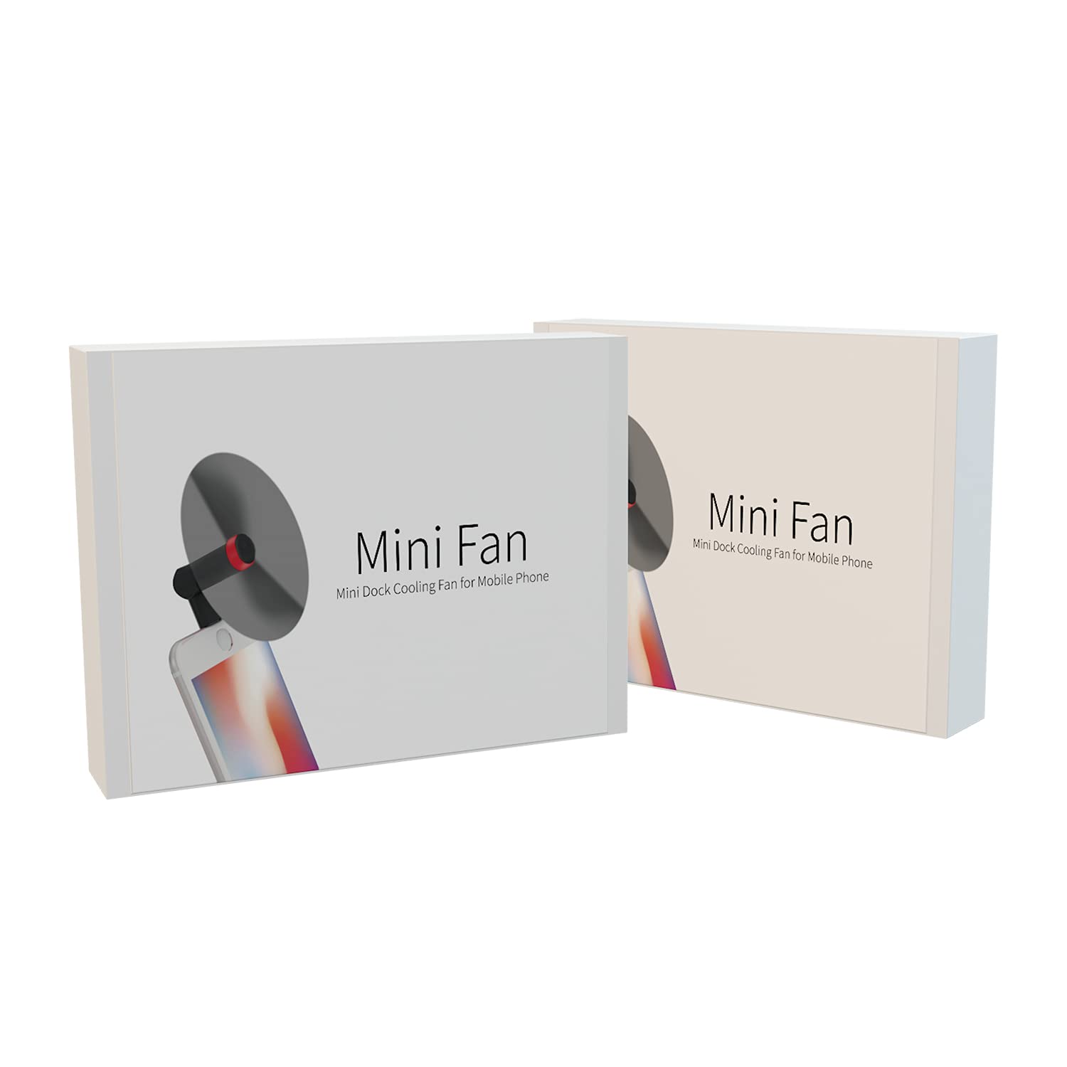 XNMBCRE Genuie Fan for iPhone(2 packs), Mini Fan with 180 Rotating, Strong Wind, Lightweight Compatible for iPhone, iPad, iPod and Any Lighting Devices. Upgraded Version (Black and Rose Red)