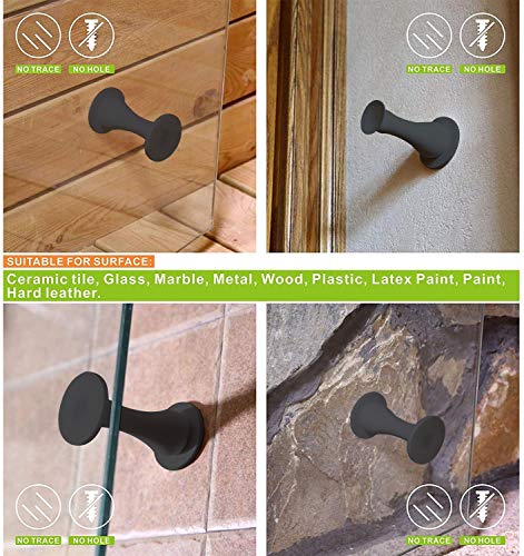 ZC GEL Door Stop, Silicone Magnetic Door Stop Holder Wall Mount Damage-Free with Durable Waterproof House Door Stopper,Eco-friendly Special Adhesive Door Stoppers No Need to Drill Collision Mute(Gray)