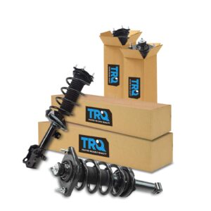 trq front and rear strut & coil spring assembly set driver & passenger sides compatible with 12-14 honda cr-v