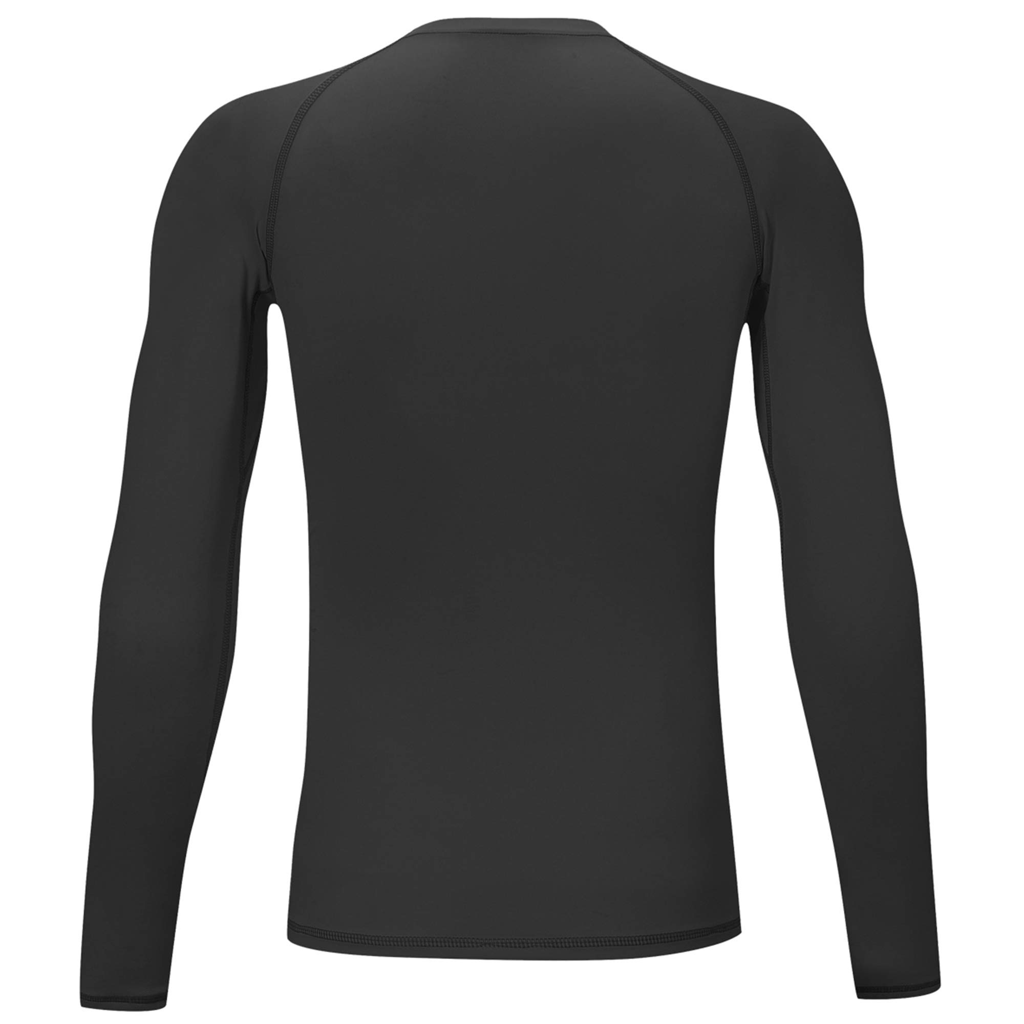 TELALEO 1 Pack Boys' Girls' Compression Shirts Youth Long Sleeve Undershirt Sports Performance Moisture Wicking Baselayer Black M